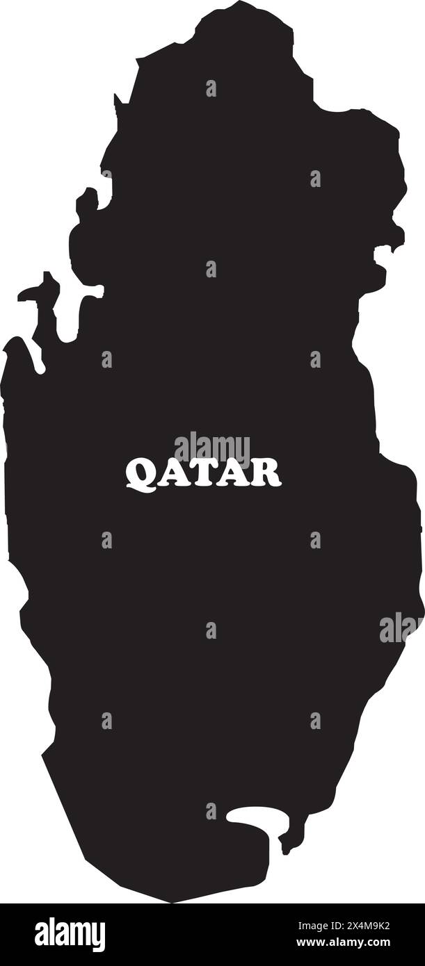 Qatar map icon vector illustration symbol design Stock Vector Image ...