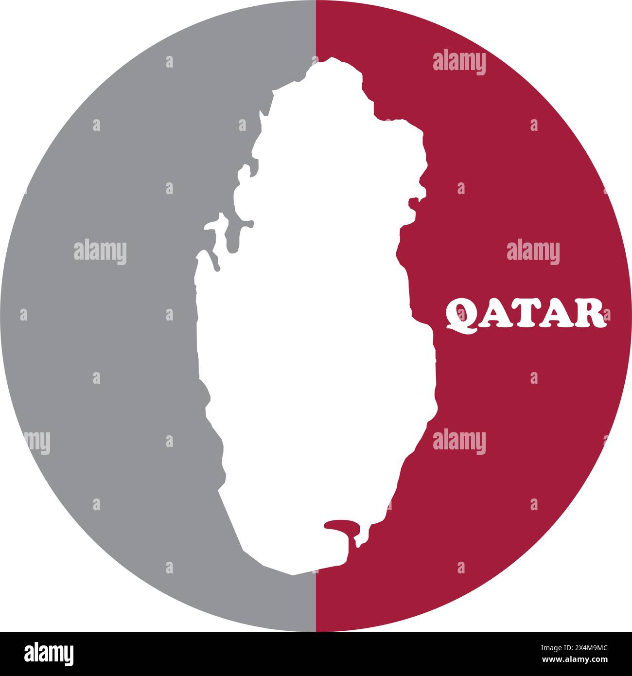 Qatar map icon vector illustration symbol design Stock Vector Image ...