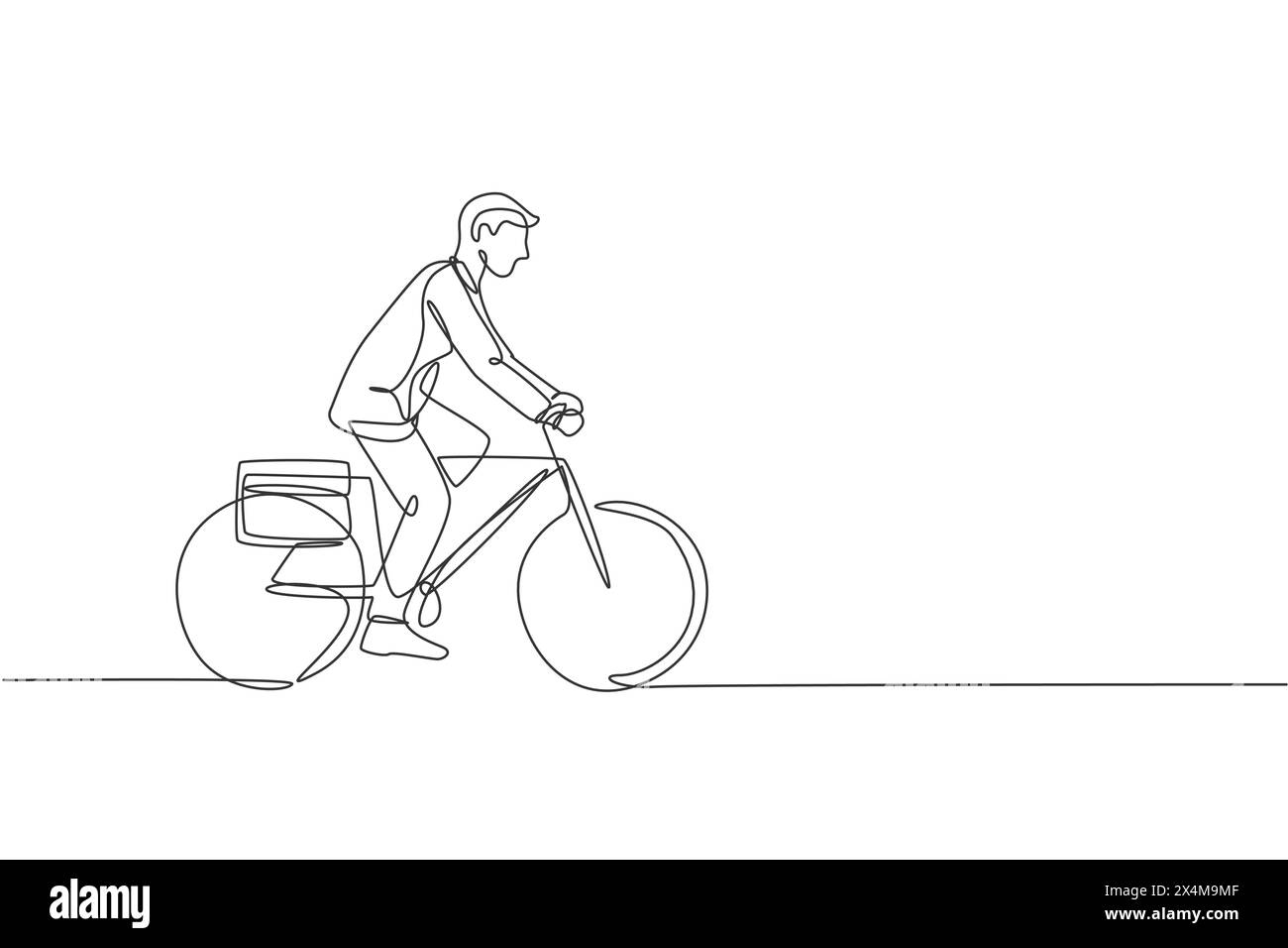 One single line drawing of young happy professional startup employee ...