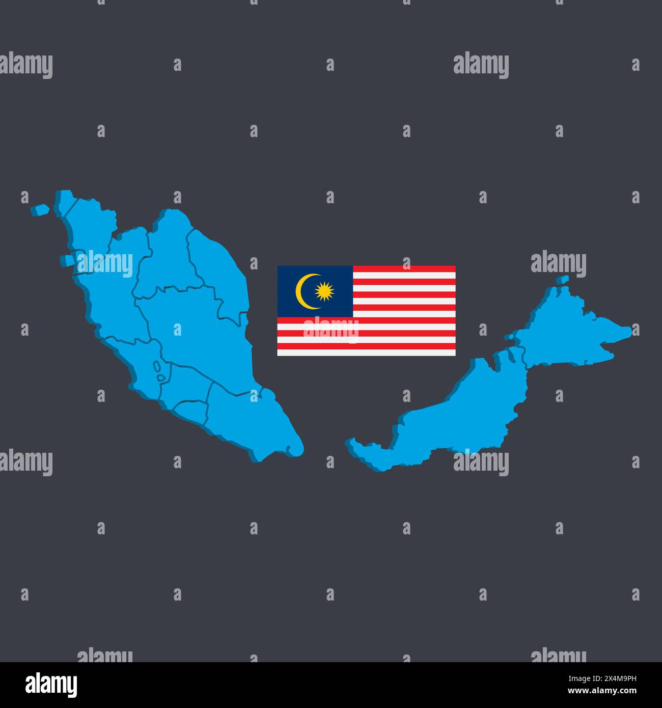 Malaysia map icon vector illustration symbol desigtn eps.10 Stock ...