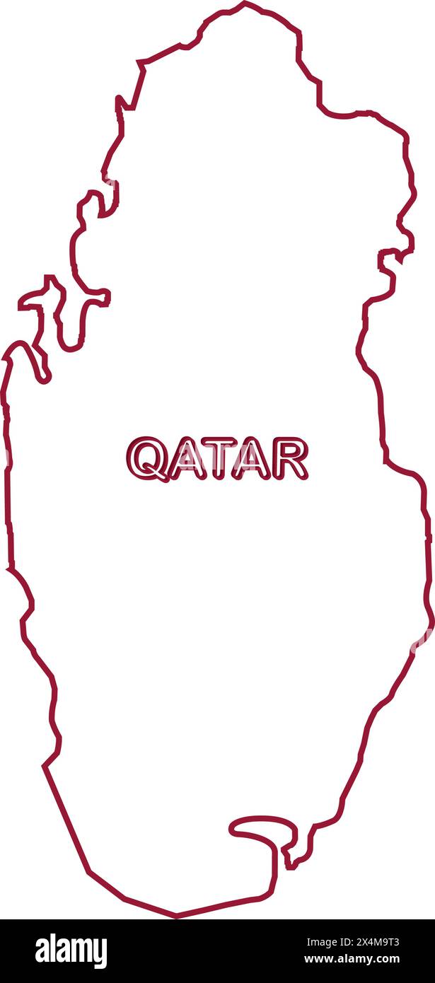 Qatar map icon vector illustration symbol design Stock Vector Image ...