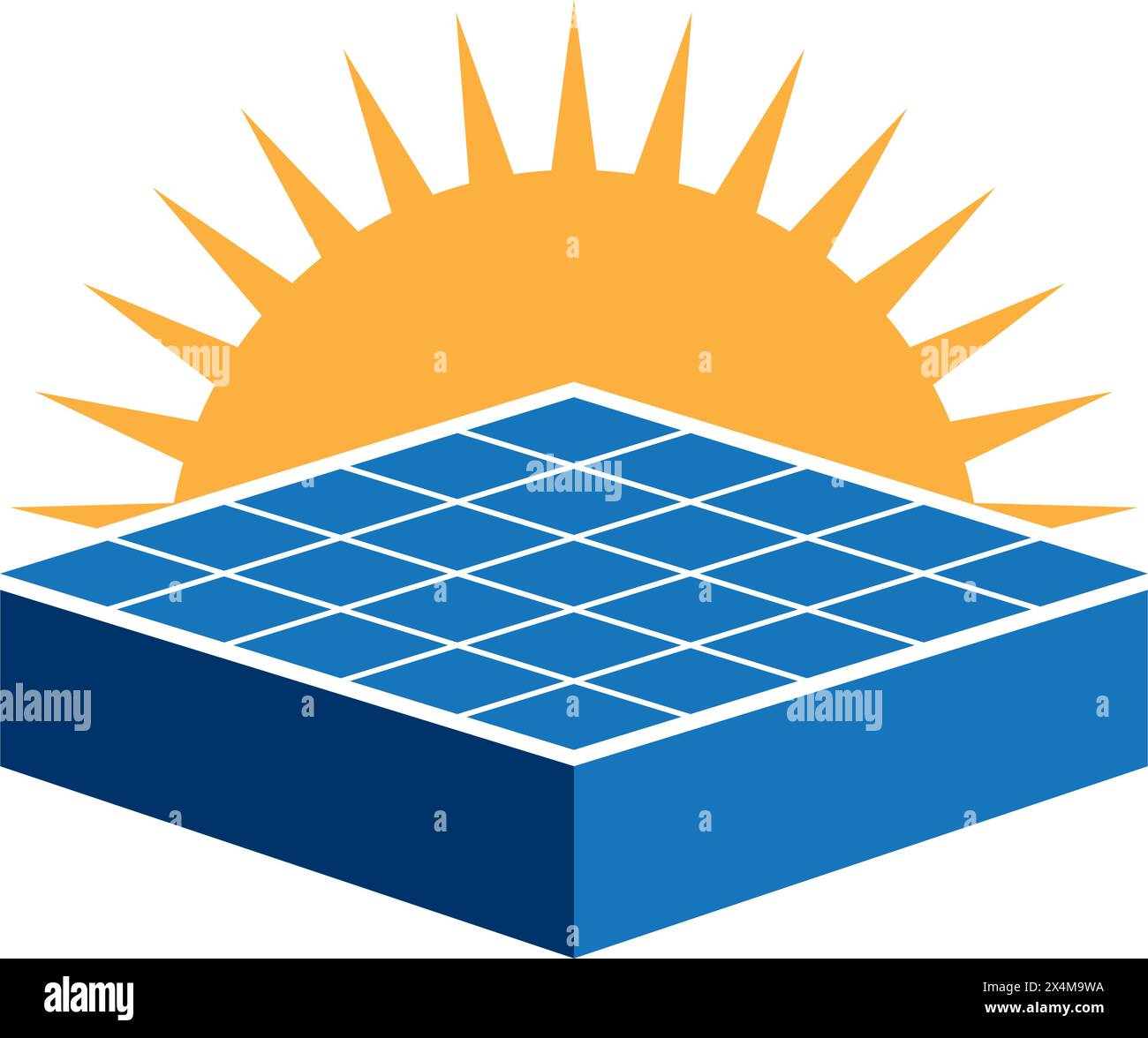 solar light logo vector illustration symbol design Stock Vector Image ...