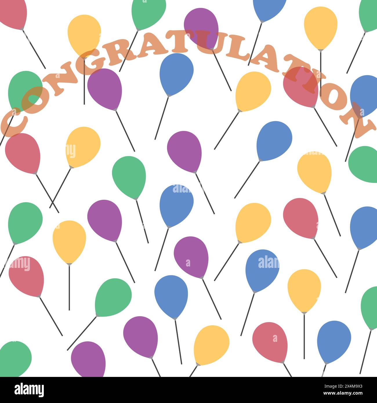 Flying ballon background vector illustration template design Stock ...