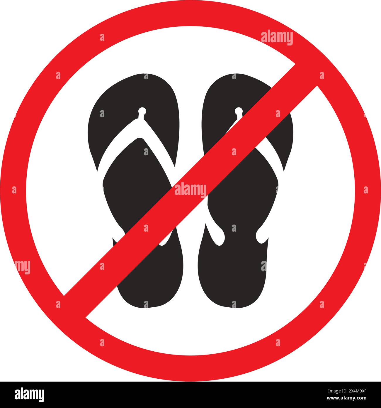 no flip flops icon vector illustration symbol design Stock Vector Image ...