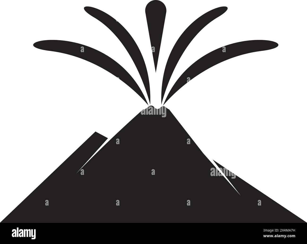 erupting volcano icon vector illustration symbol design Stock Vector ...