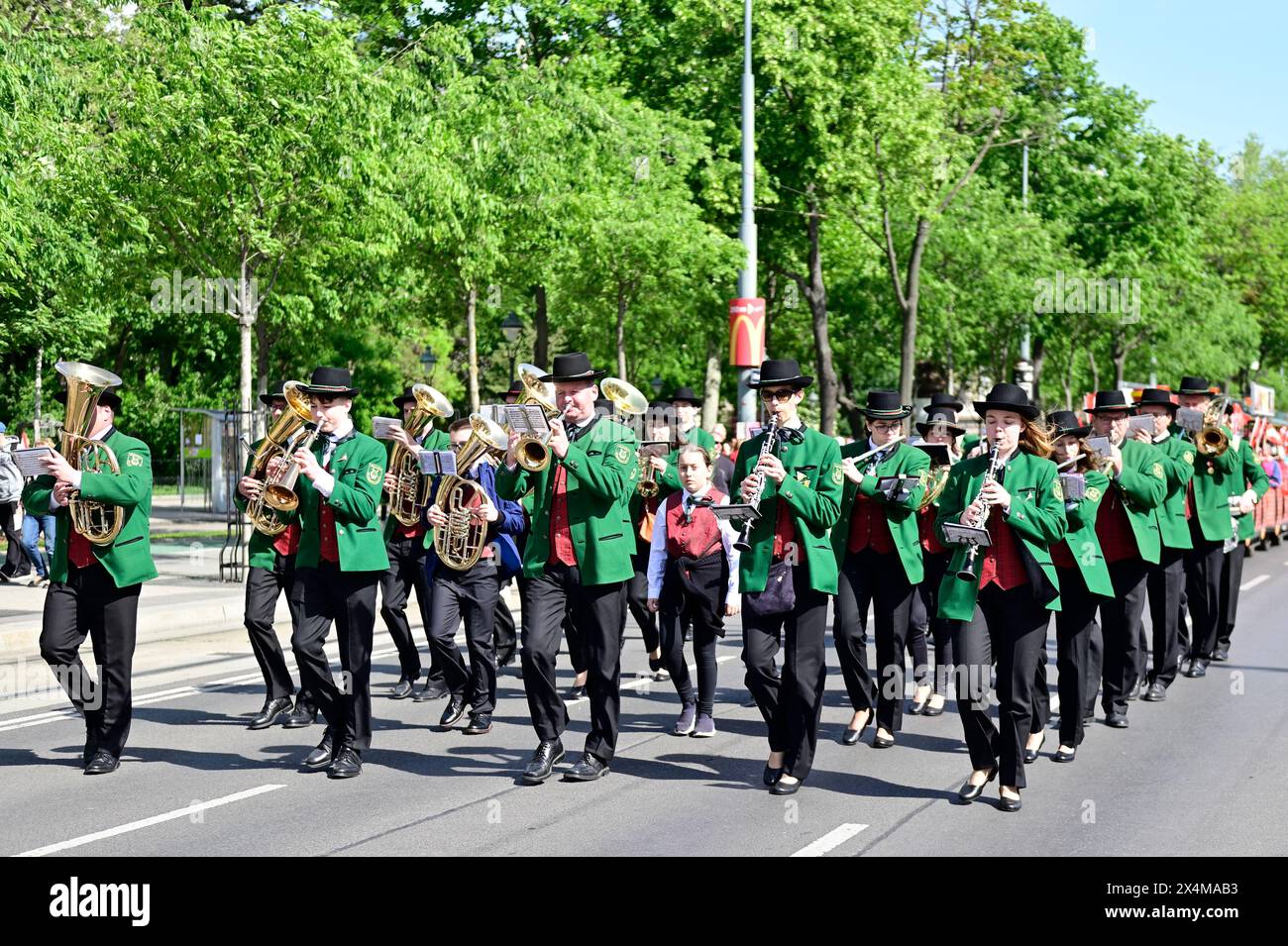 Vienna, Austria. 01st May, 2024. May Day march of the SPÖ Vienna ...
