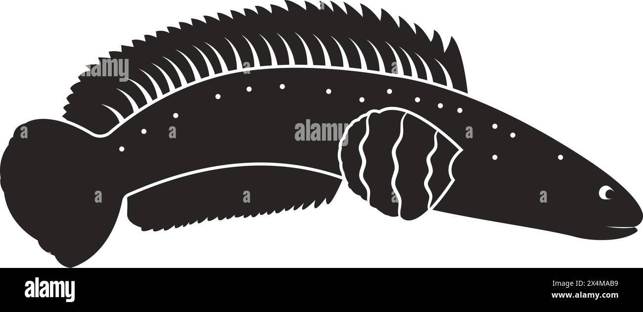 Snakehead Fish simple icon vector illustration symbol design Stock ...