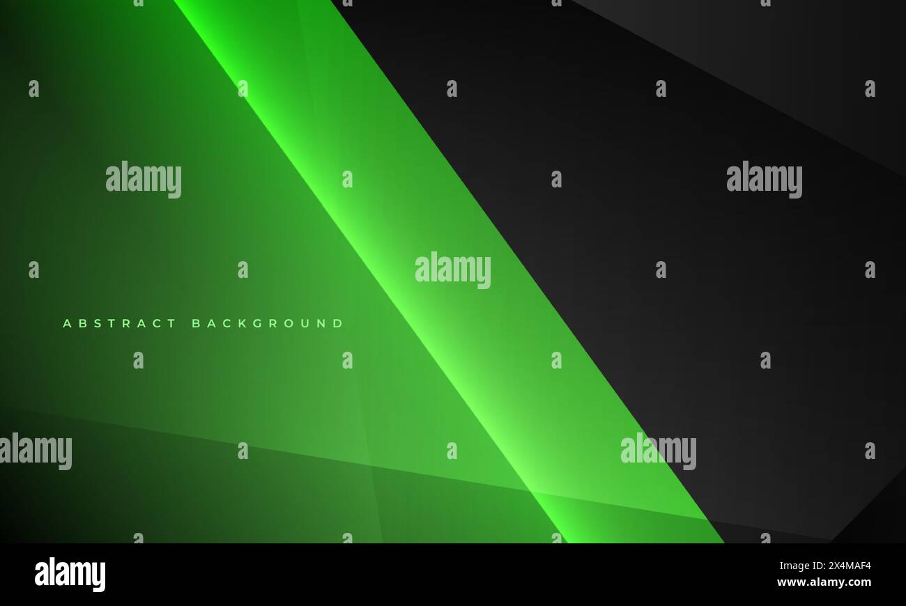 Green and black modern abstract background. Neon vibrant colored ...