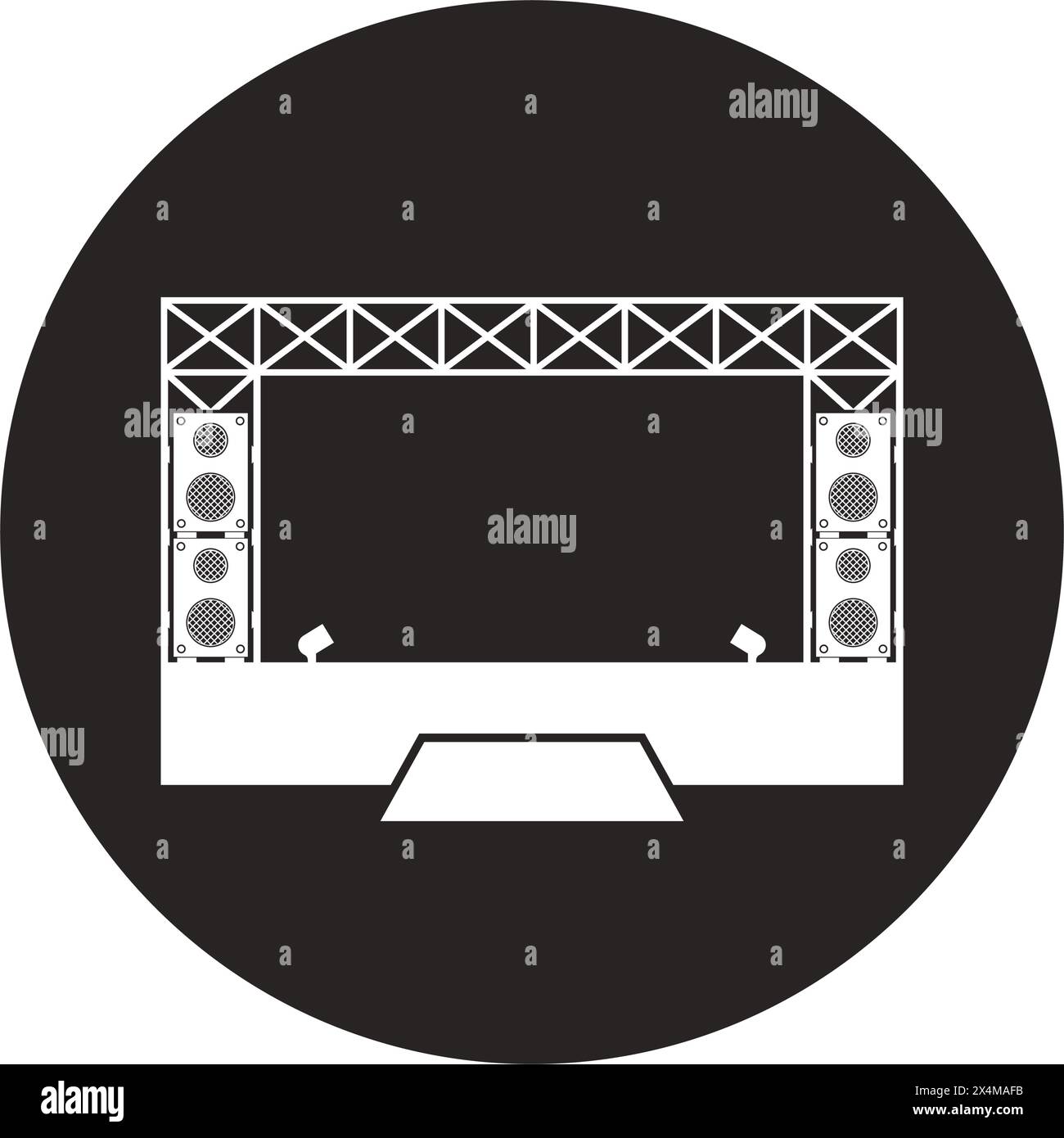 Stage truss construction festival Stock Vector Images - Alamy