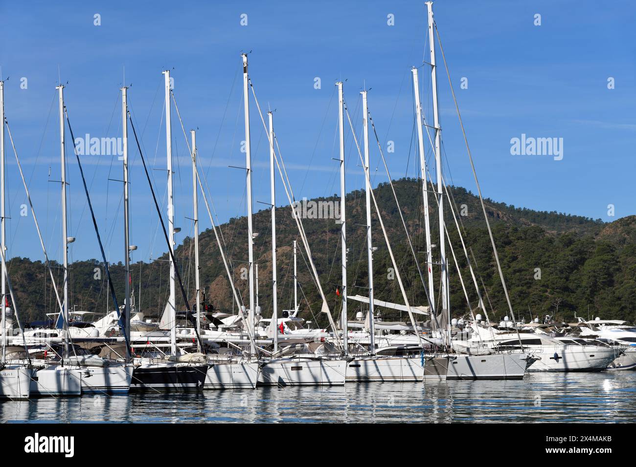 Gocek, Turkey - April 27, 2024: Marina in Gocek. Yachts are in the ...