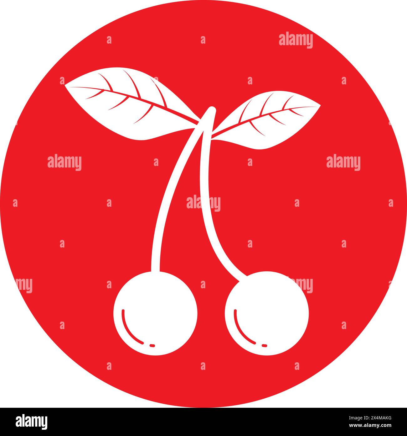 fresh cherry fruit icon vector illustration symbol design Stock Vector ...