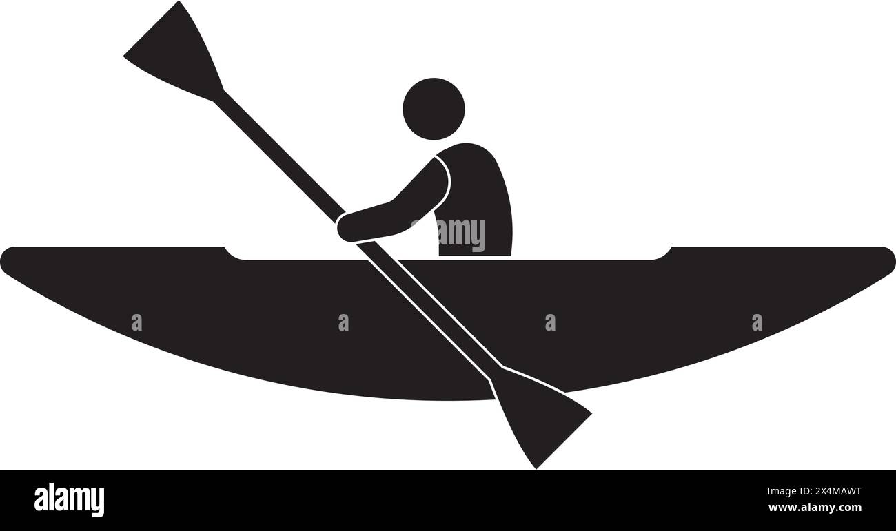 kayaking vector icon illustration symbol design Stock Vector Image ...