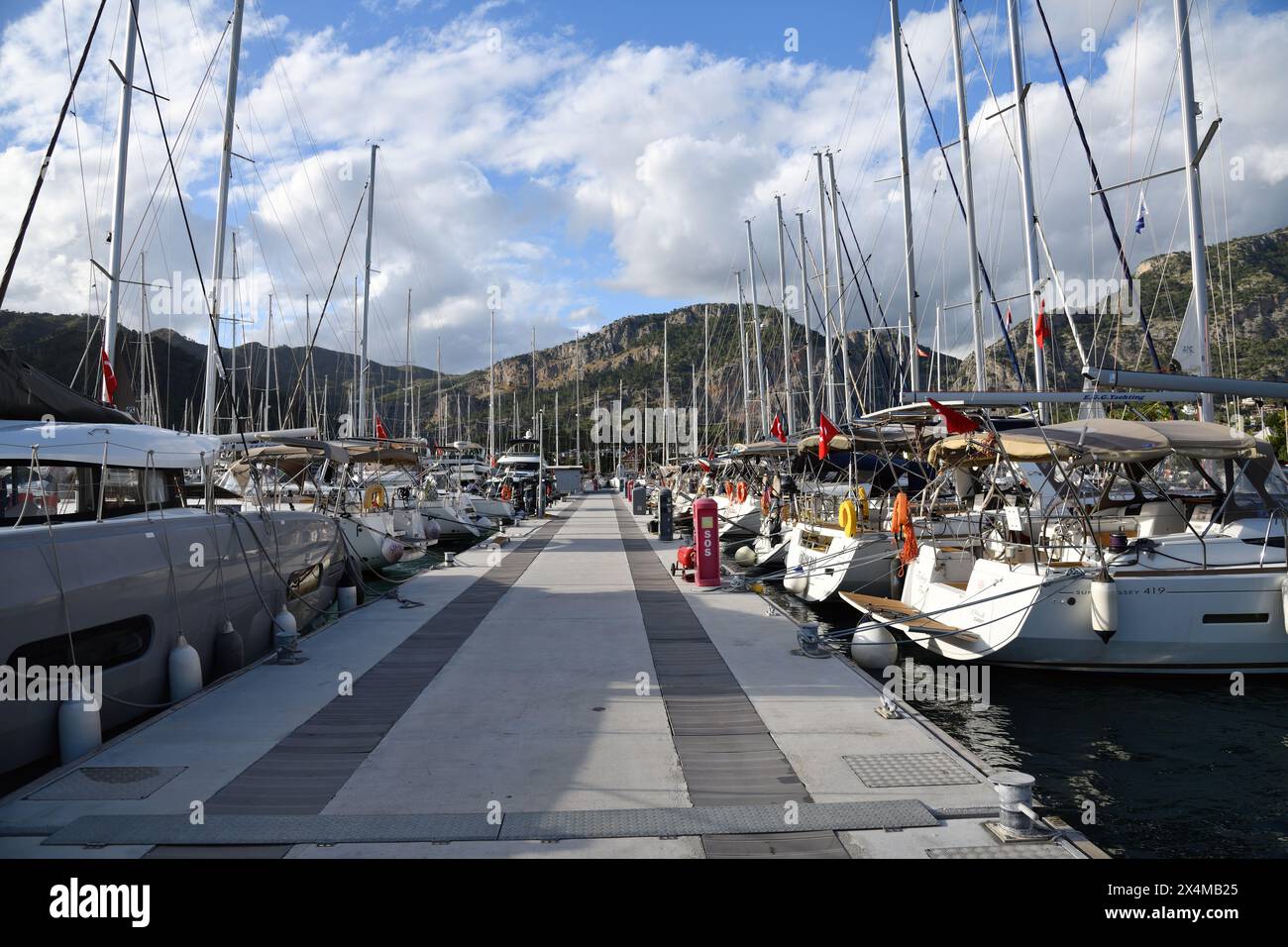 Gocek, Turkey - April 20, 2024: Marina in Gocek. Yachts are in the ...