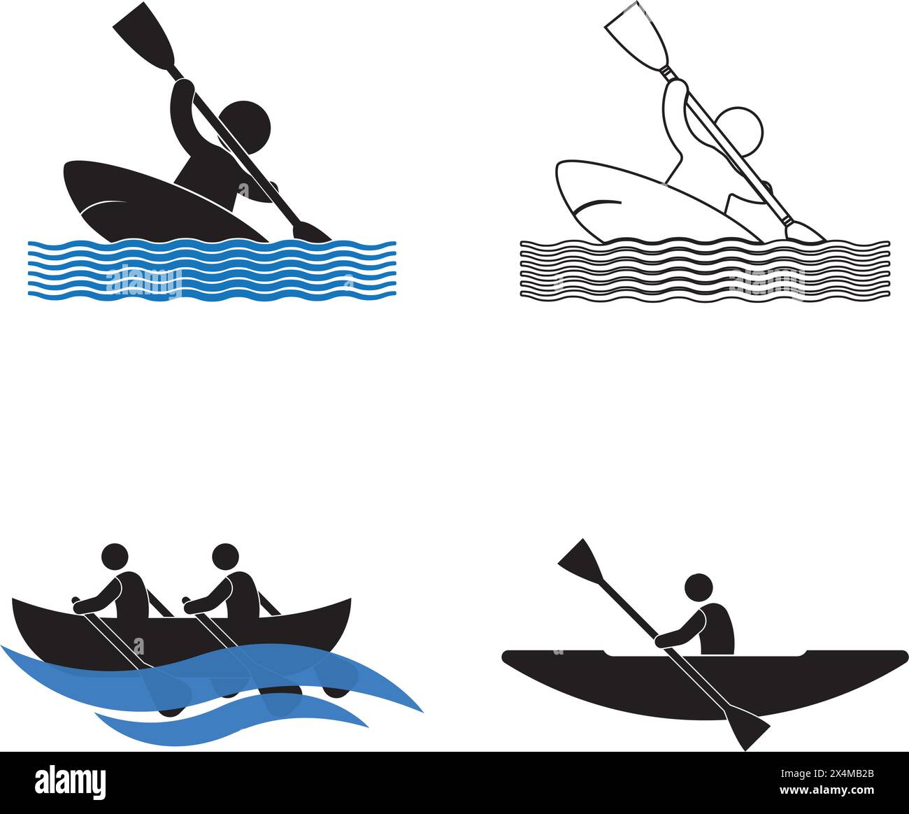 kayaking vector icon illustration symbol design Stock Vector Image ...