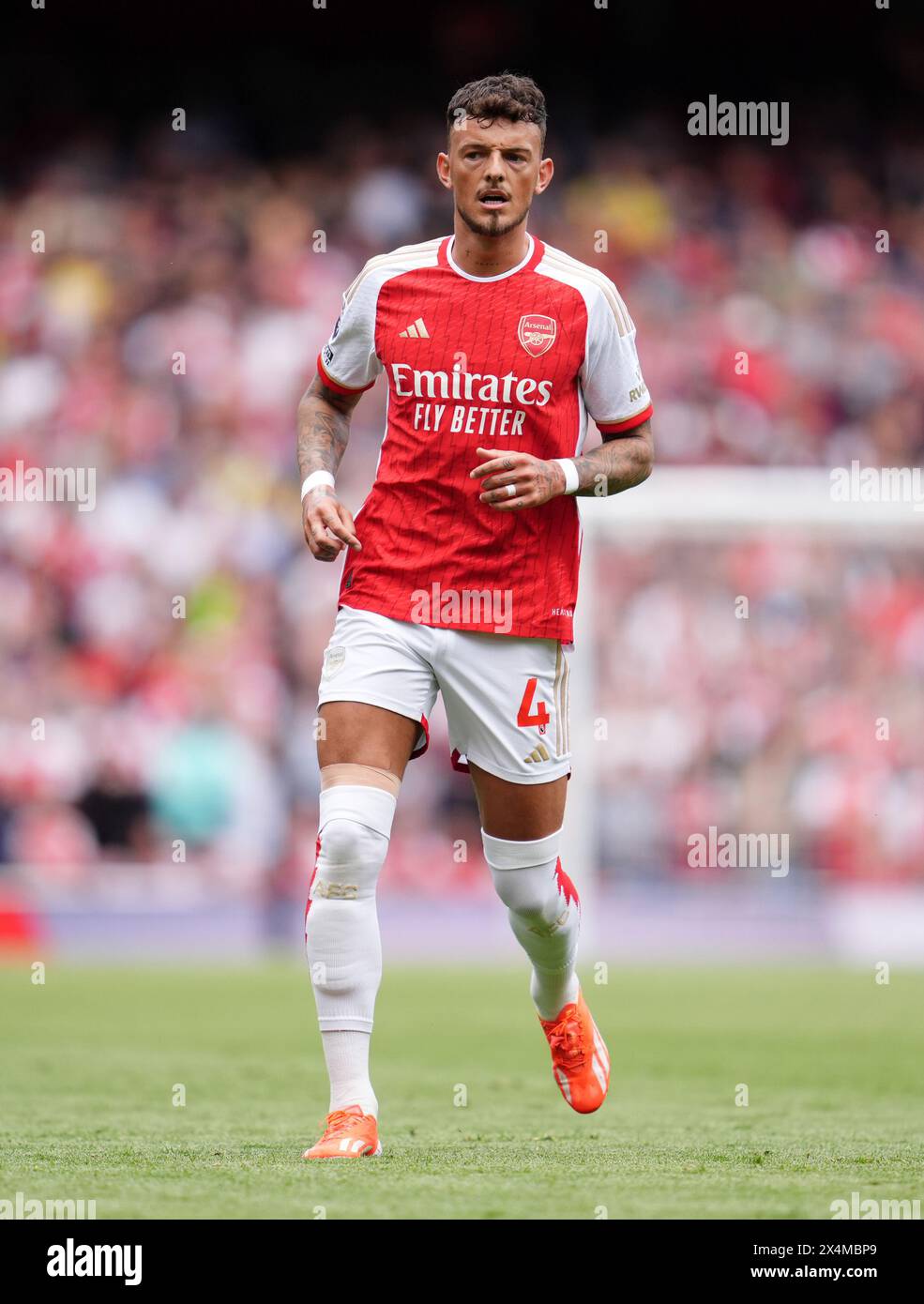 Arsenal's Ben White during the Premier League match at the Emirates ...