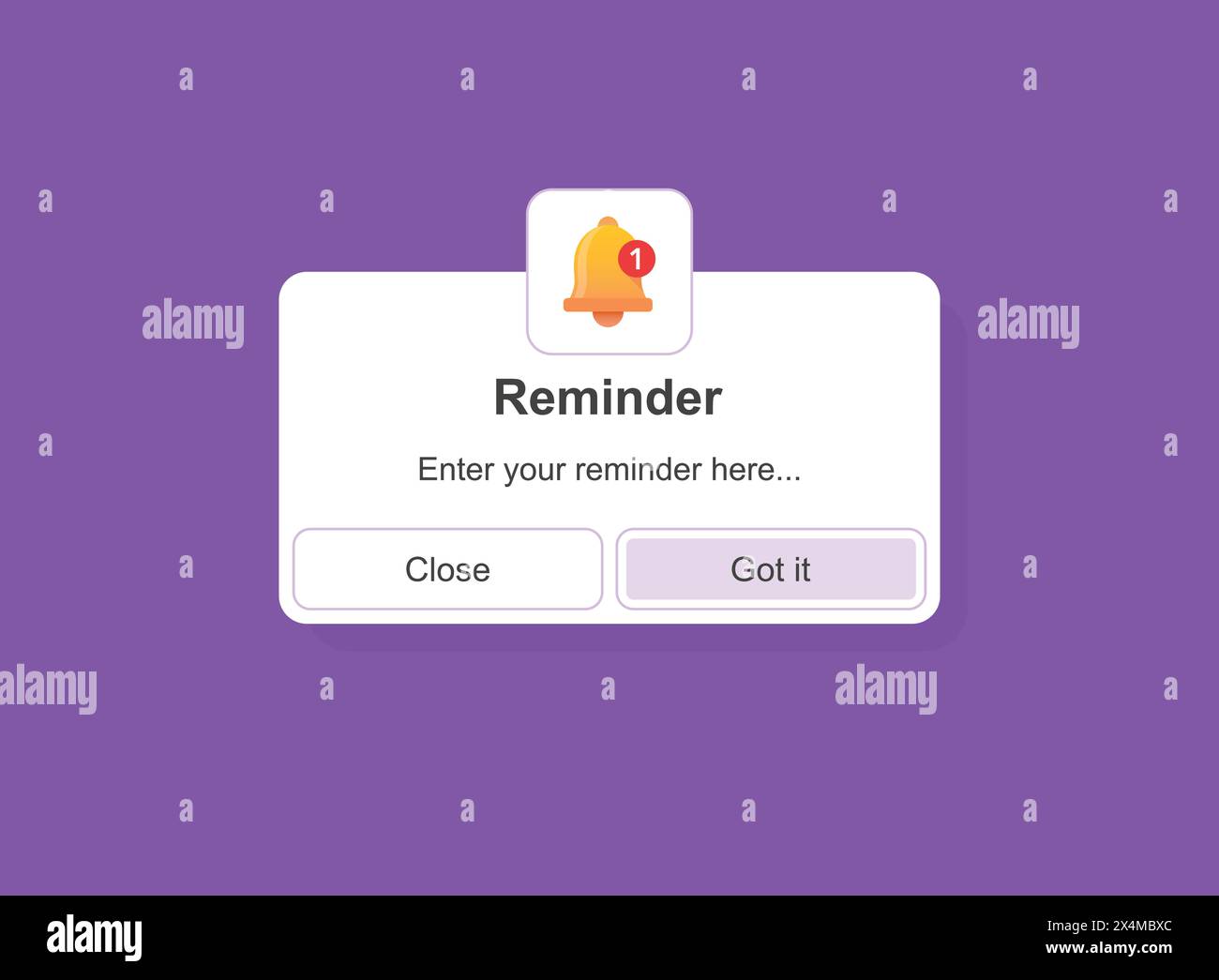 New message icon in flat style. Reminder vector illustration on ...