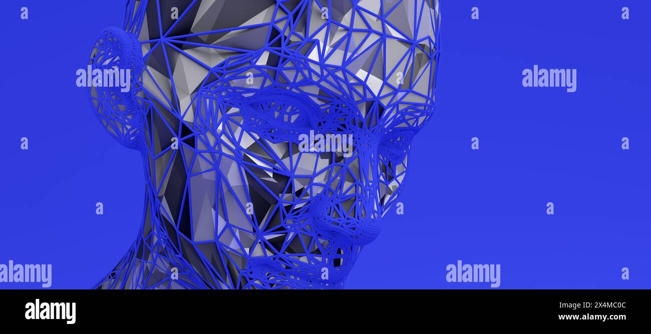 head 3d render, virtual Stock Photo - Alamy