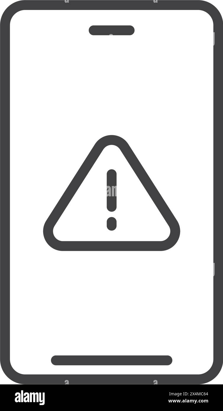 Phone notifications icon in flat style. Smartphone with new notice ...