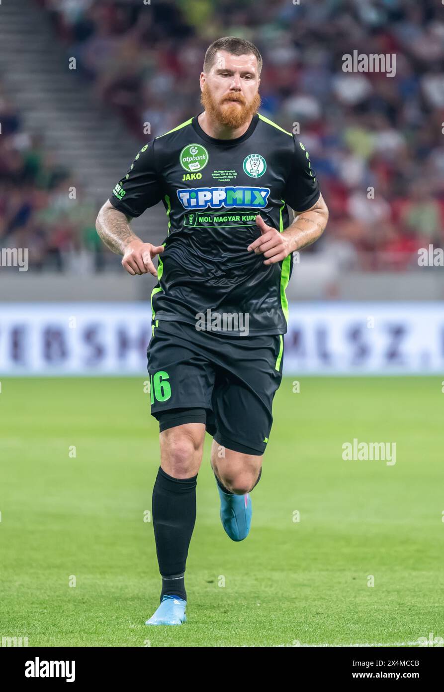 Budapest, Hungary – May 11, 2022. Paks striker Martin Adam during ...