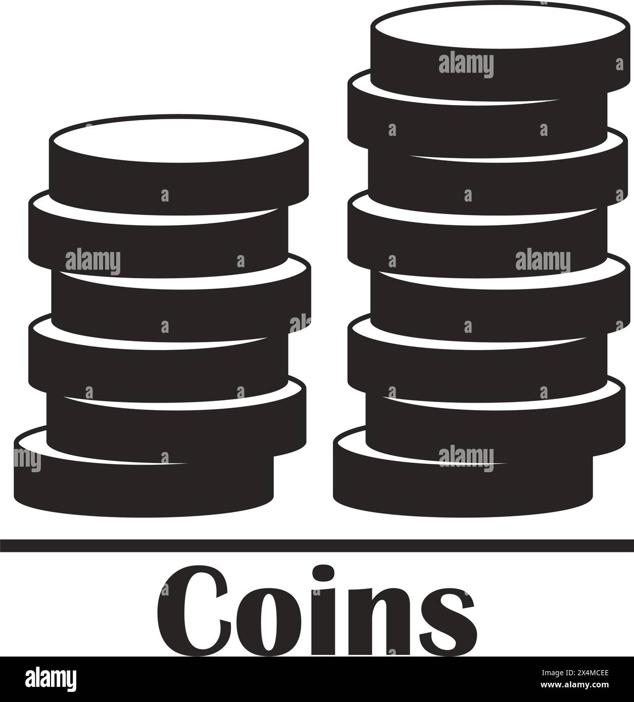 coin stack icon vector illustration symbol design Stock Vector Image ...
