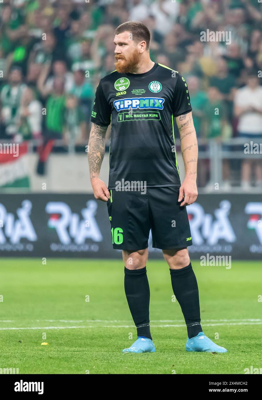 Budapest, Hungary – May 11, 2022. Paks striker Martin Adam during ...