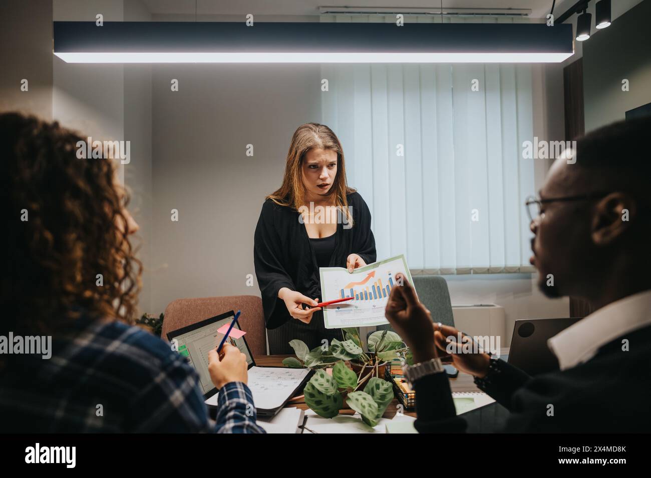 Analyzing results multicultural team hi-res stock photography and ...