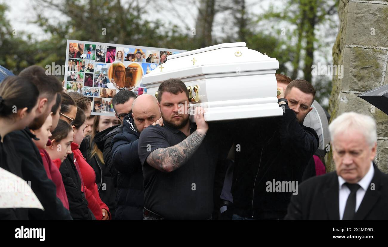 The coffin of 17-year-old Kamile Vaicikonyte being carried outside St ...
