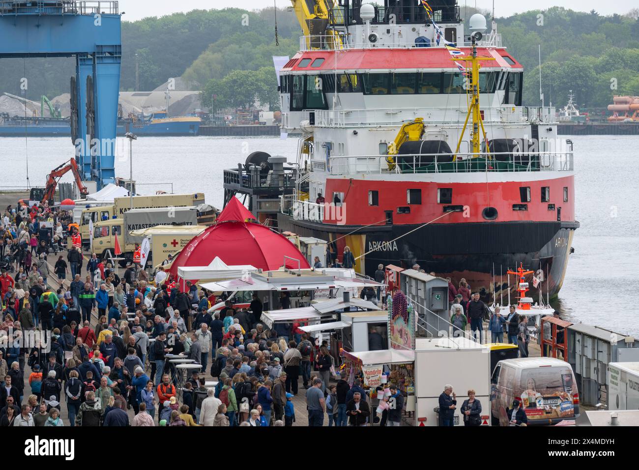 Stralsund, Germany. 04th May, 2024. The multi-purpose ship "Arkona" of ...