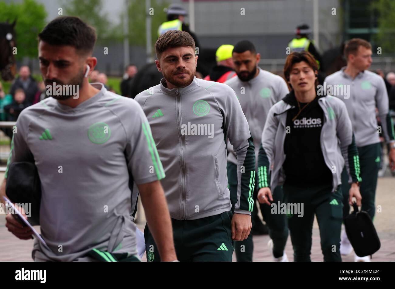 Celtic’s James Forest arrives ahead of the cinch Premiership match at ...