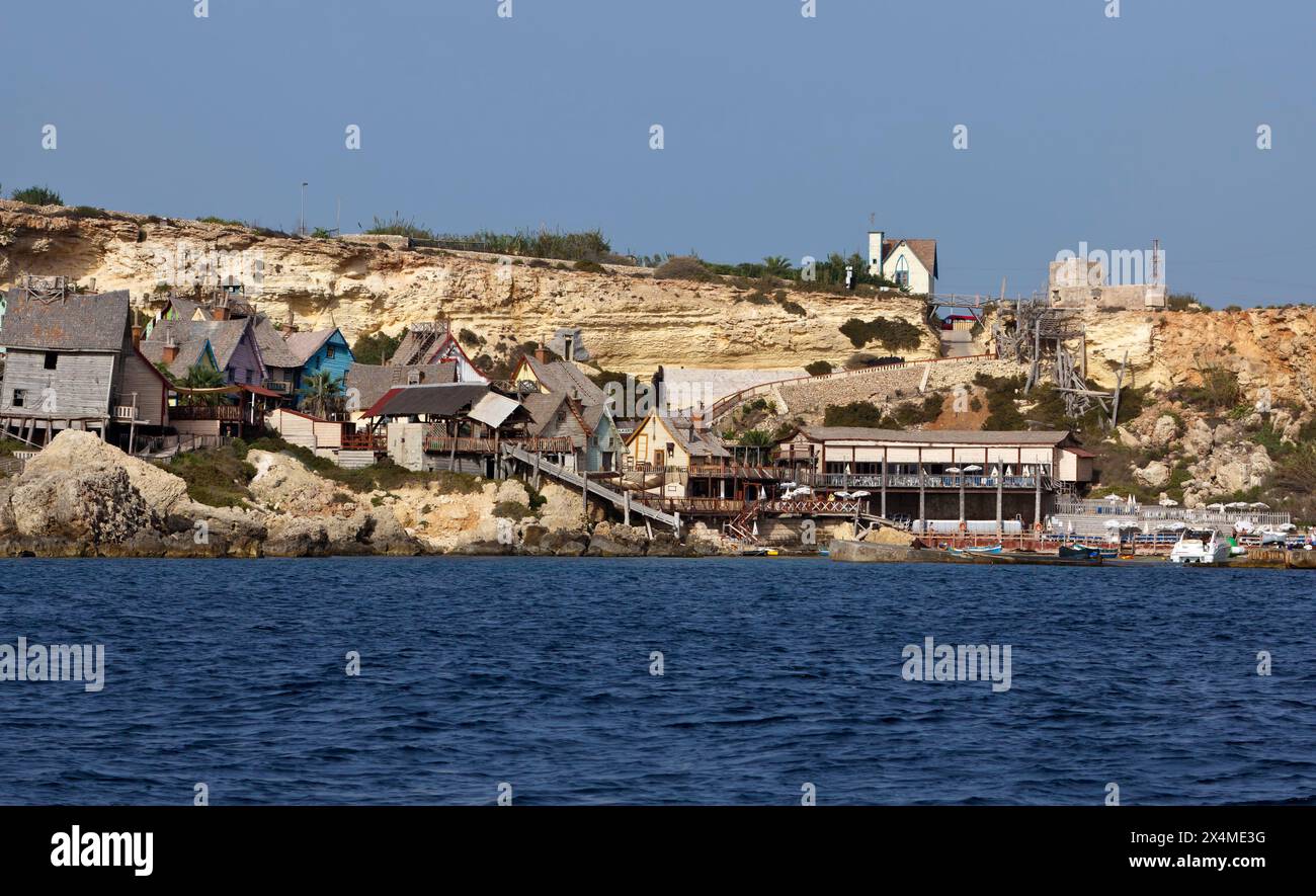 Malta Island, Anchor Bay, Popeye Village (Sweethaven Village), built ...