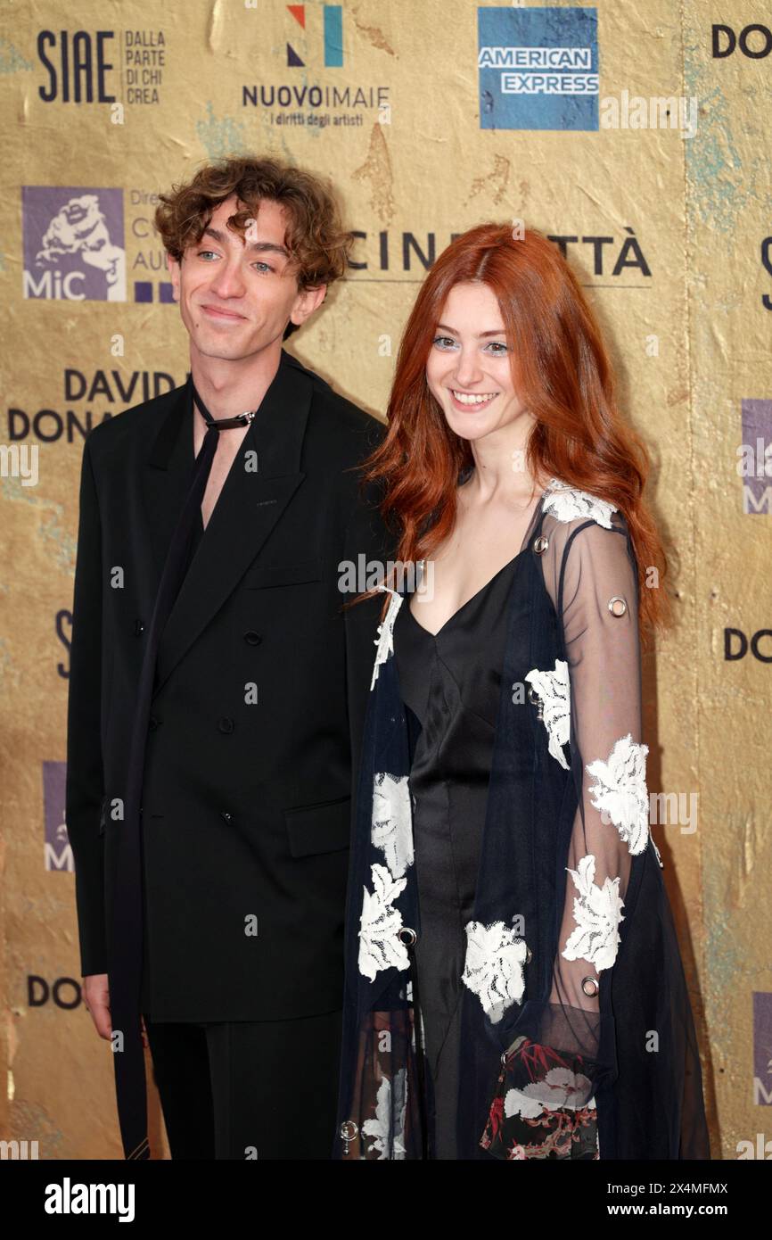 Michele Eburnea attend the red carpet of the David di Donatello 2024 awards ceremony in Rome ...