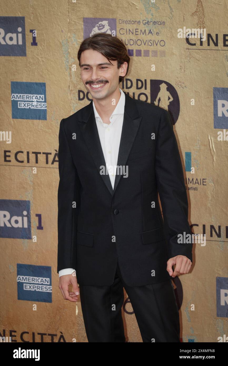 Leonardo Maltese attends the red carpet of the David di Donatello 2024 ...