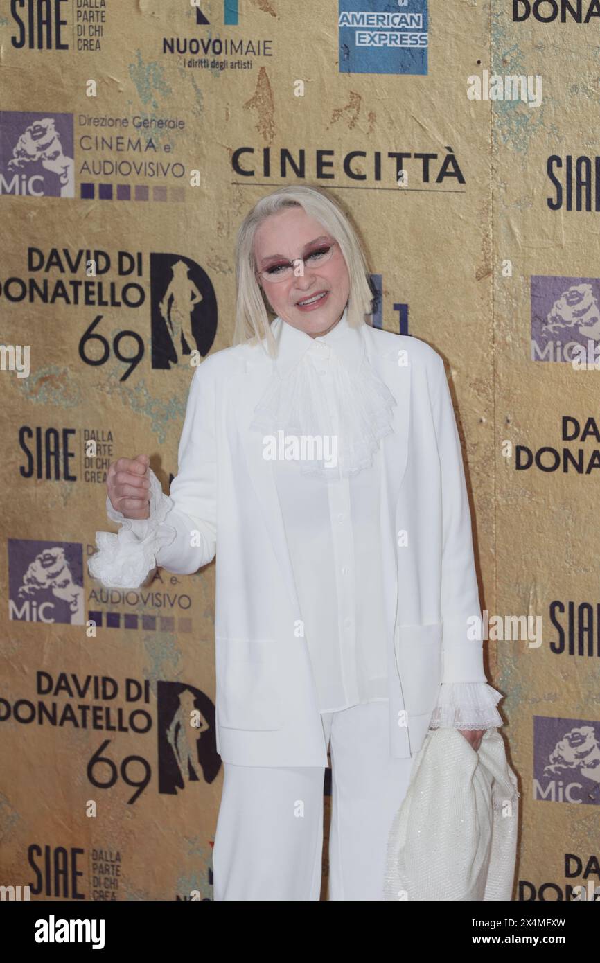 Gloria Guida attend the red carpet of the David di Donatello 2024 ...