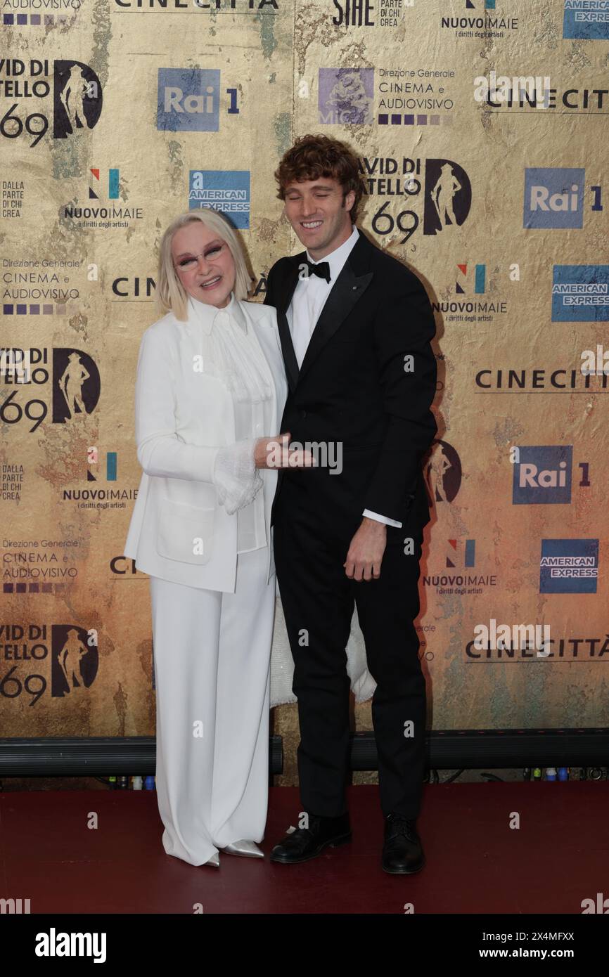 Gloria Guida attend the red carpet of the David di Donatello 2024 ...