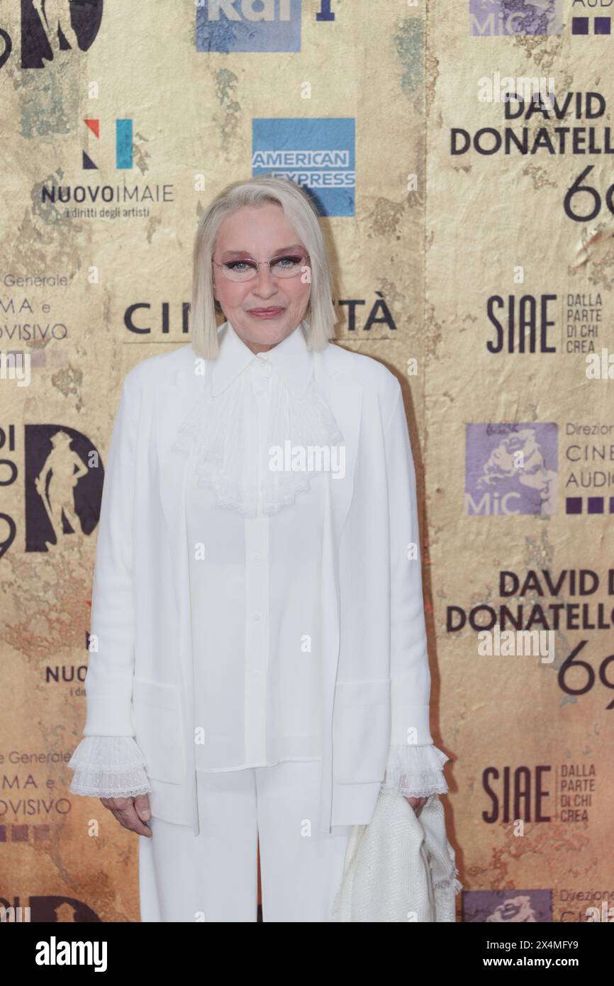 Gloria Guida attend the red carpet of the David di Donatello 2024 ...