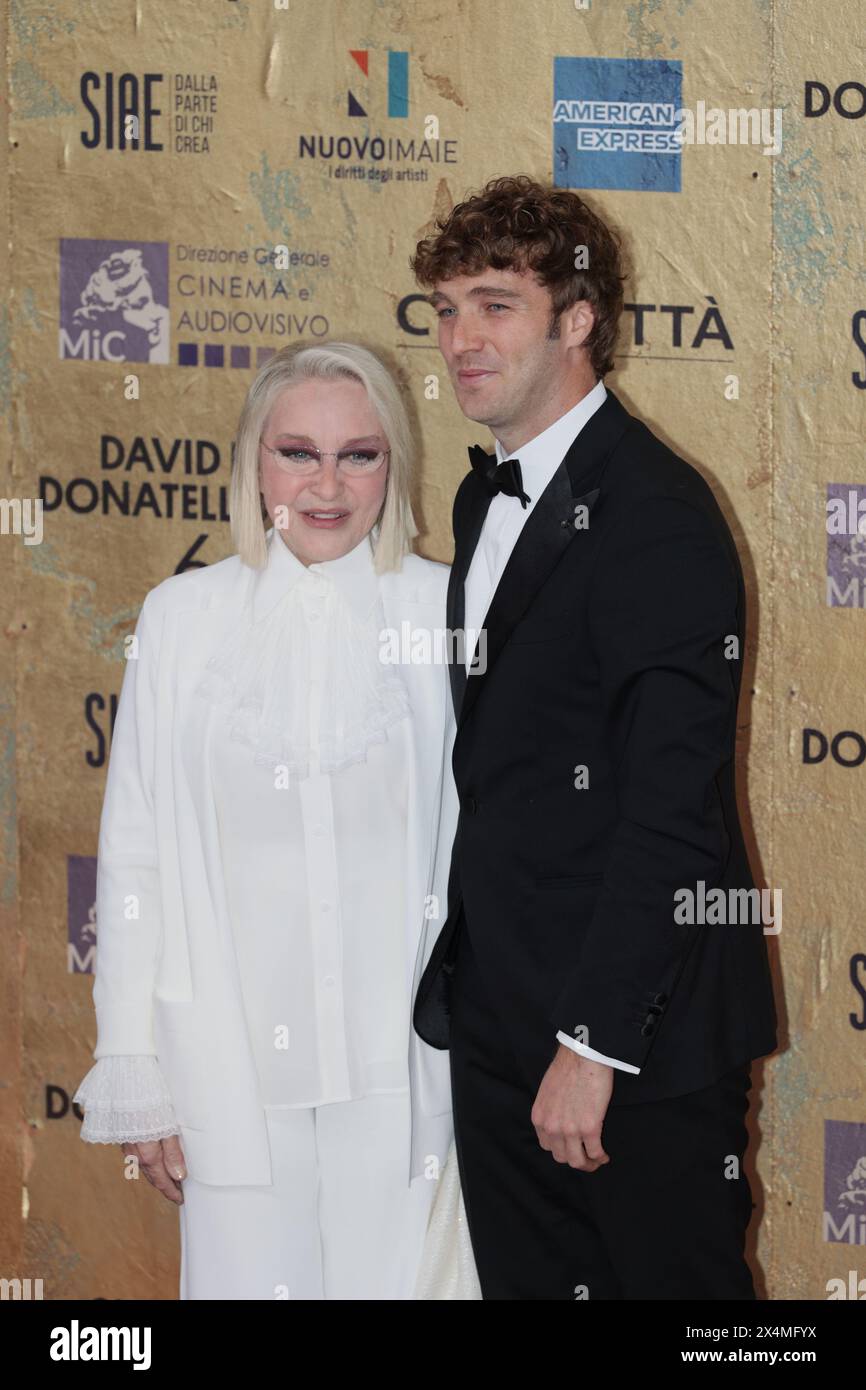 Gloria Guida attend the red carpet of the David di Donatello 2024 ...