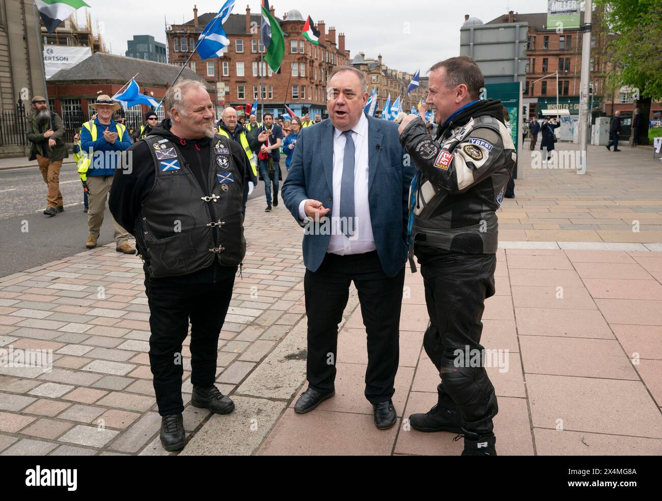 Alba Party leader Alex Salmond takes part in a March for Independence ...
