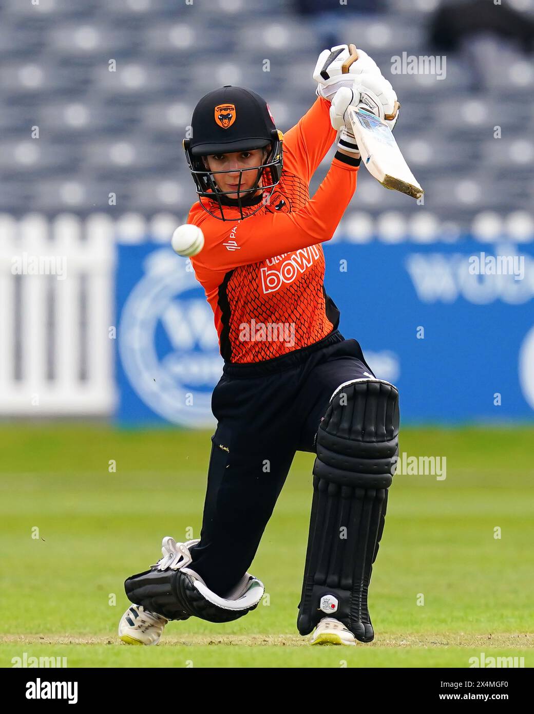 Bristol, UK, 4 May 2024. Southern Vipers' Charli Knott batting during ...