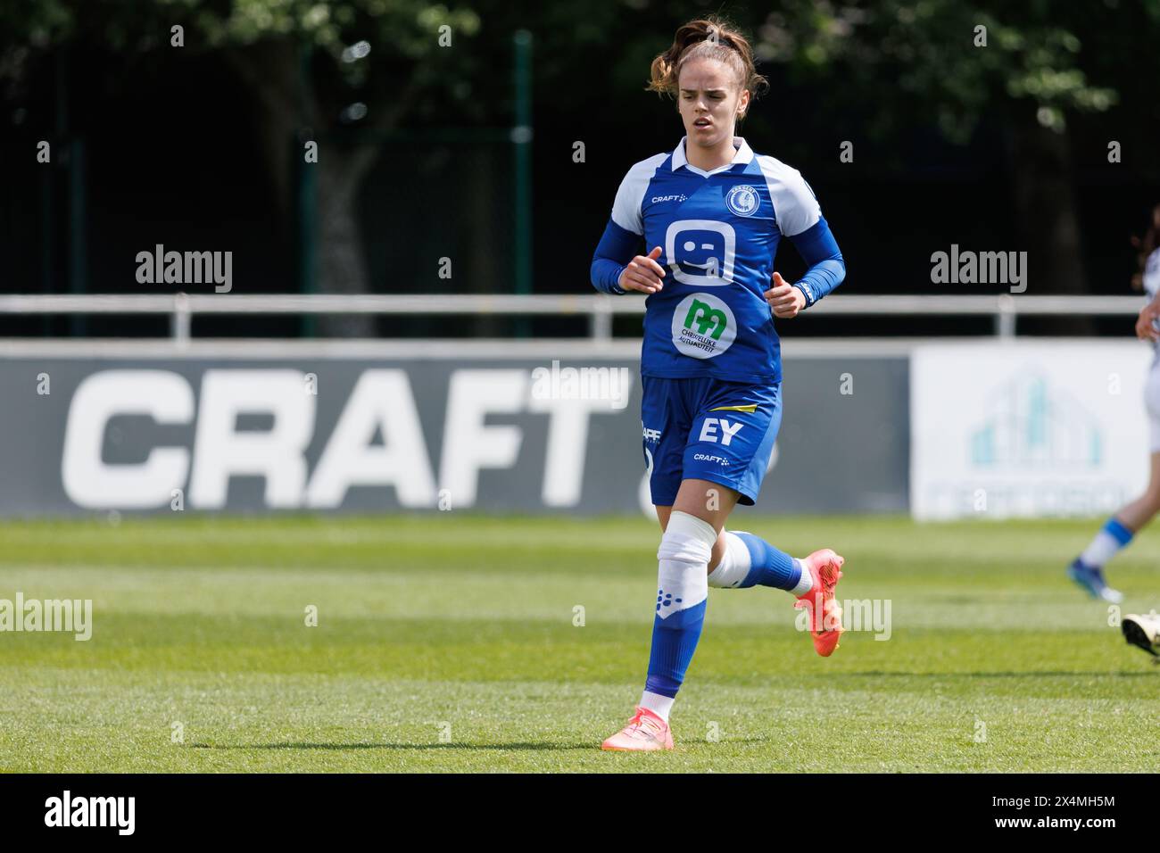 Kaa Gent Ladies's Amber Maximus pictured in action during a soccer game ...