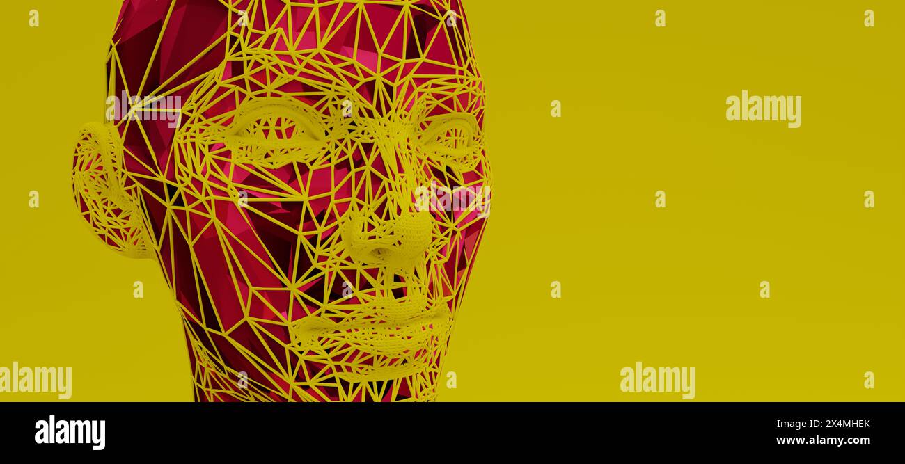 head 3d render, virtual Stock Photo - Alamy