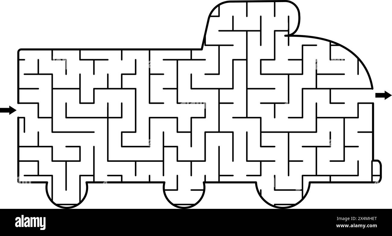 Construction site geometrical maze for kids with special car. Labyrinth ...