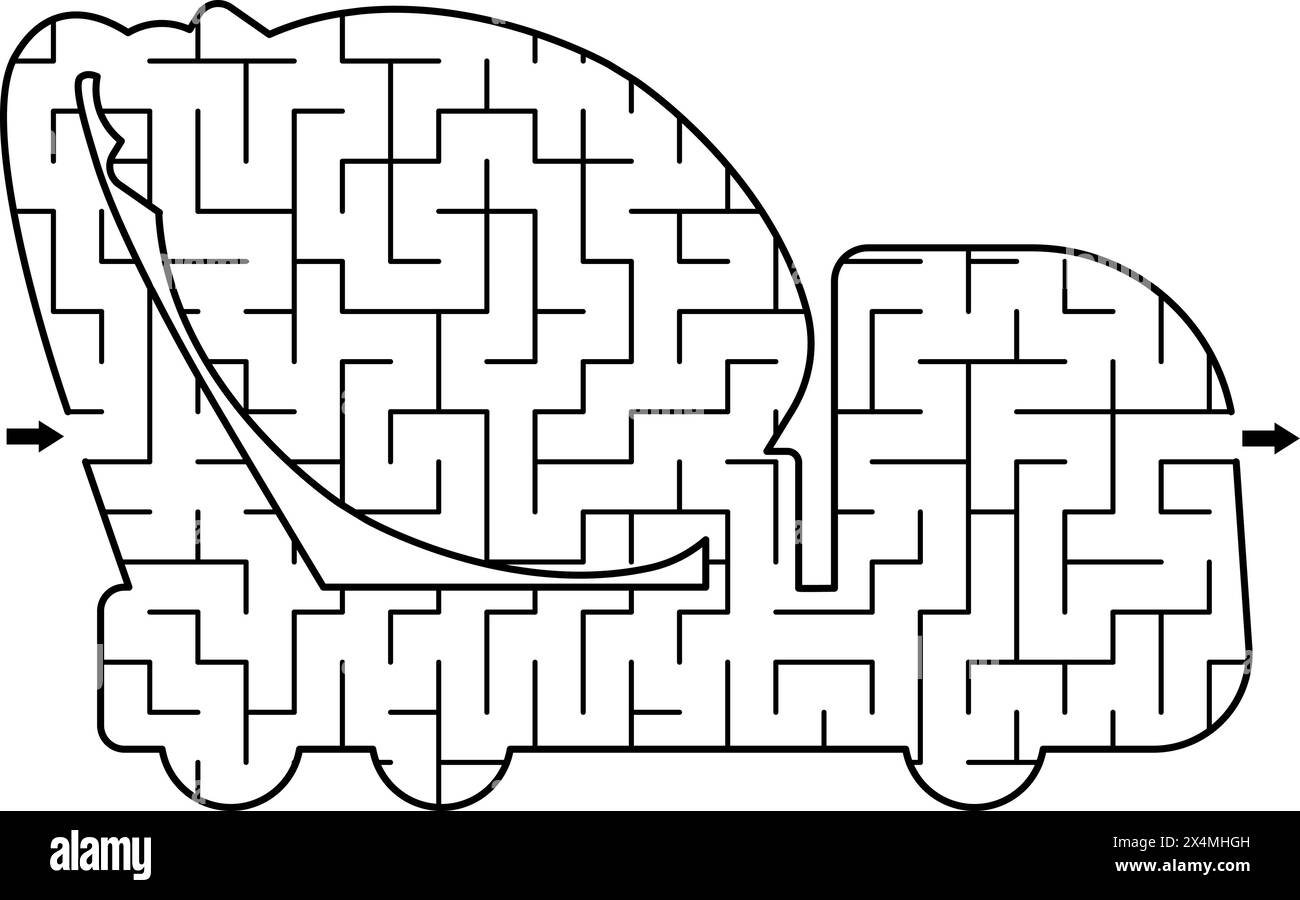 Construction site geometrical maze for kids with special car. Labyrinth ...