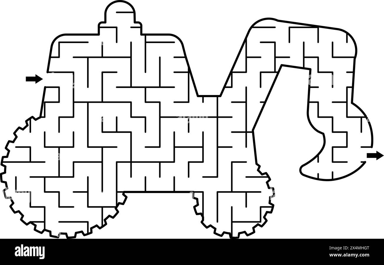 Construction site geometrical maze for kids with special car. Labyrinth ...