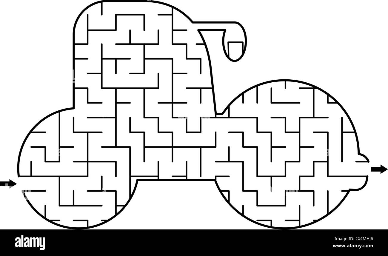 Construction site geometrical maze for kids with special car. Labyrinth ...