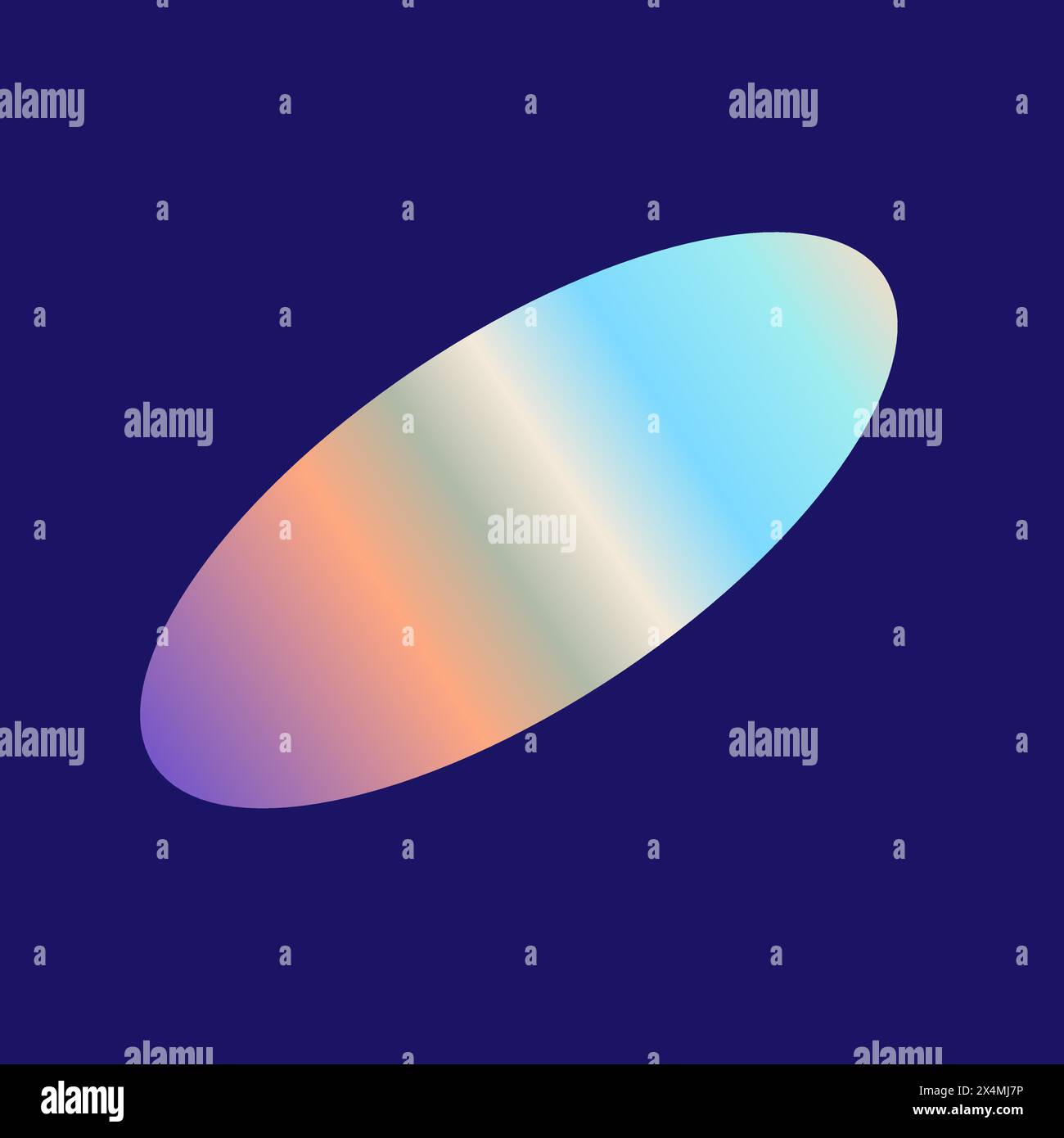 Y2k gradient element, 2000s sticker shape with hologram, vector ...