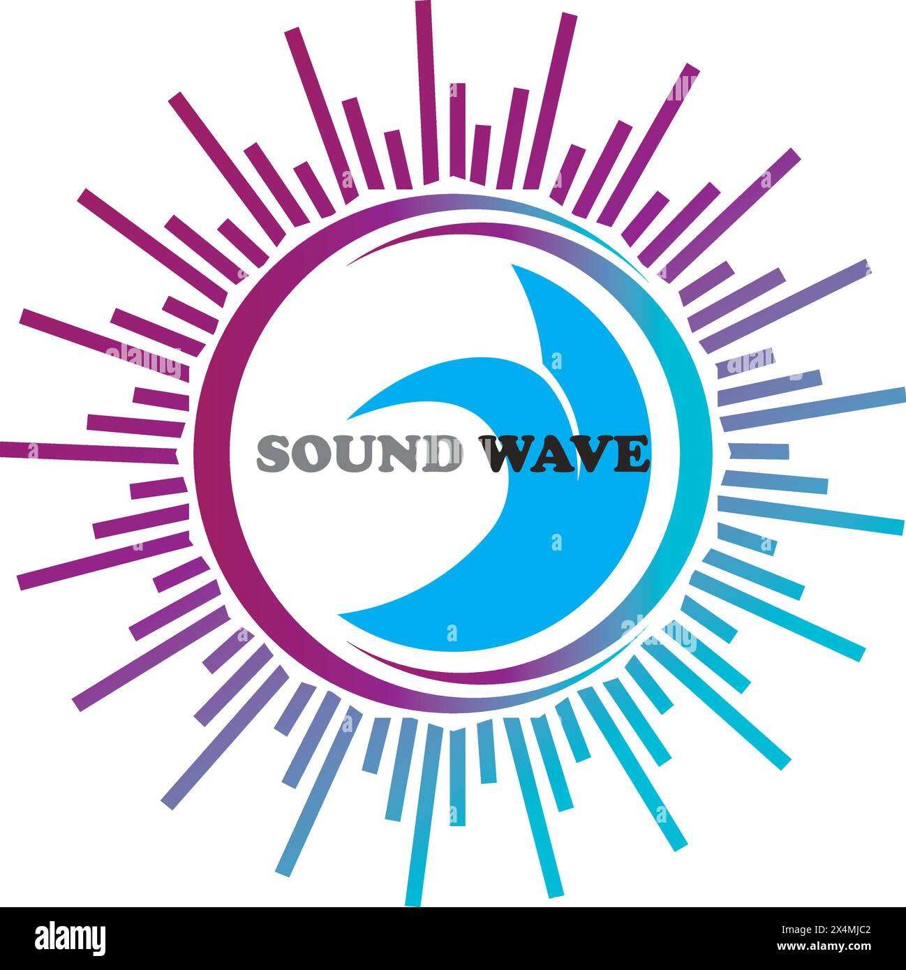 Sound wave logo vector illustration template design Stock Vector Image ...