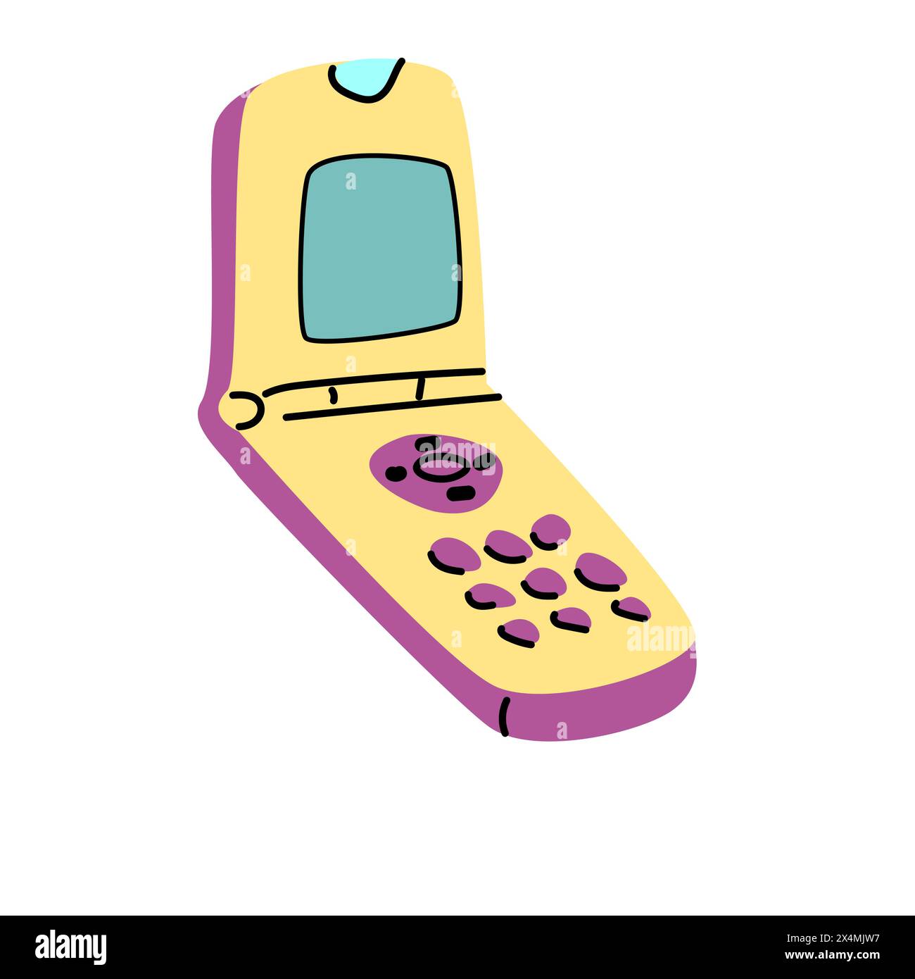 90s retro element mobile phone, 2000s, or y2k element, retro style. Can ...