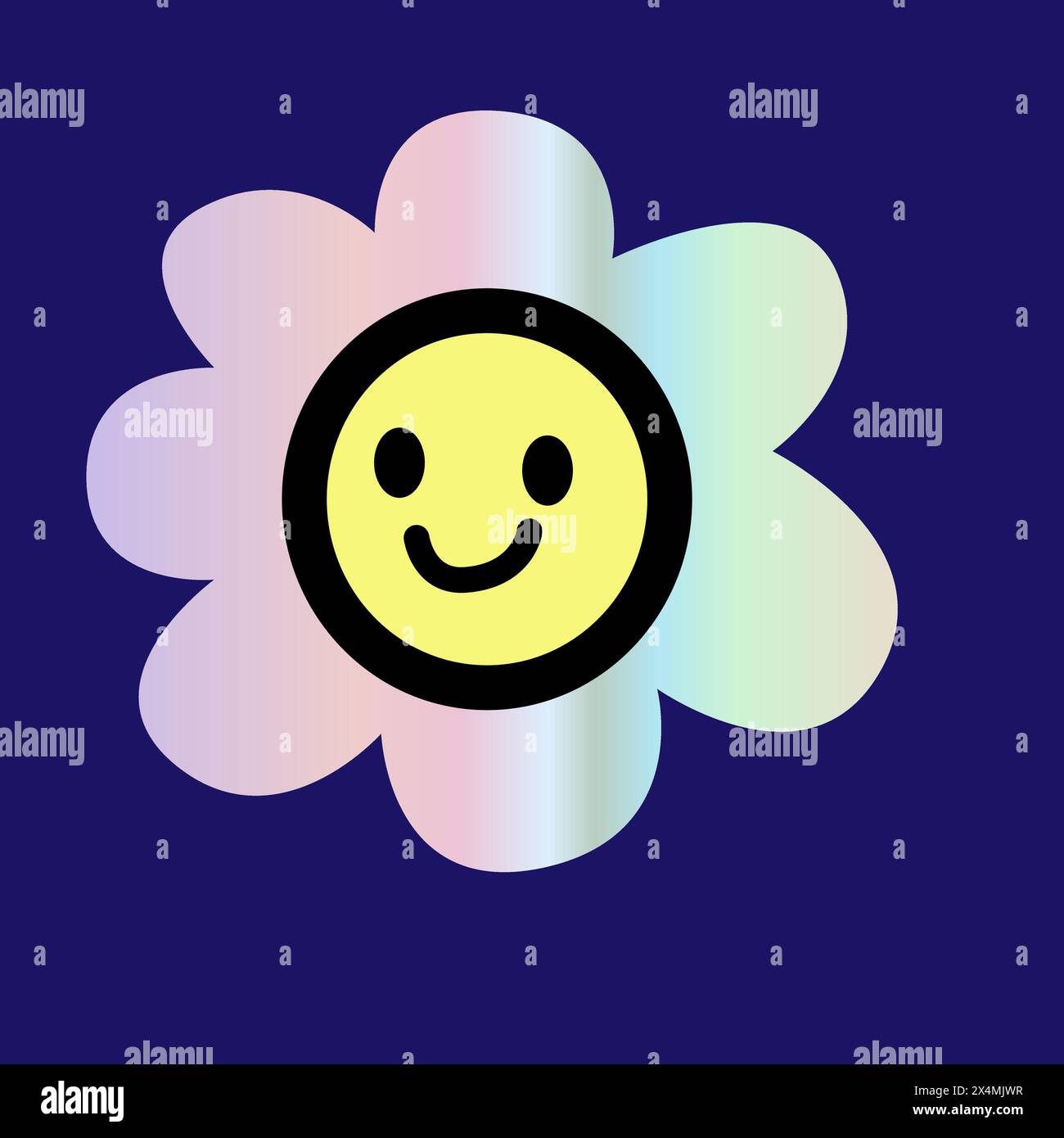 Y2k gradient element, 2000s sticker with hologram, vector futuristic ...