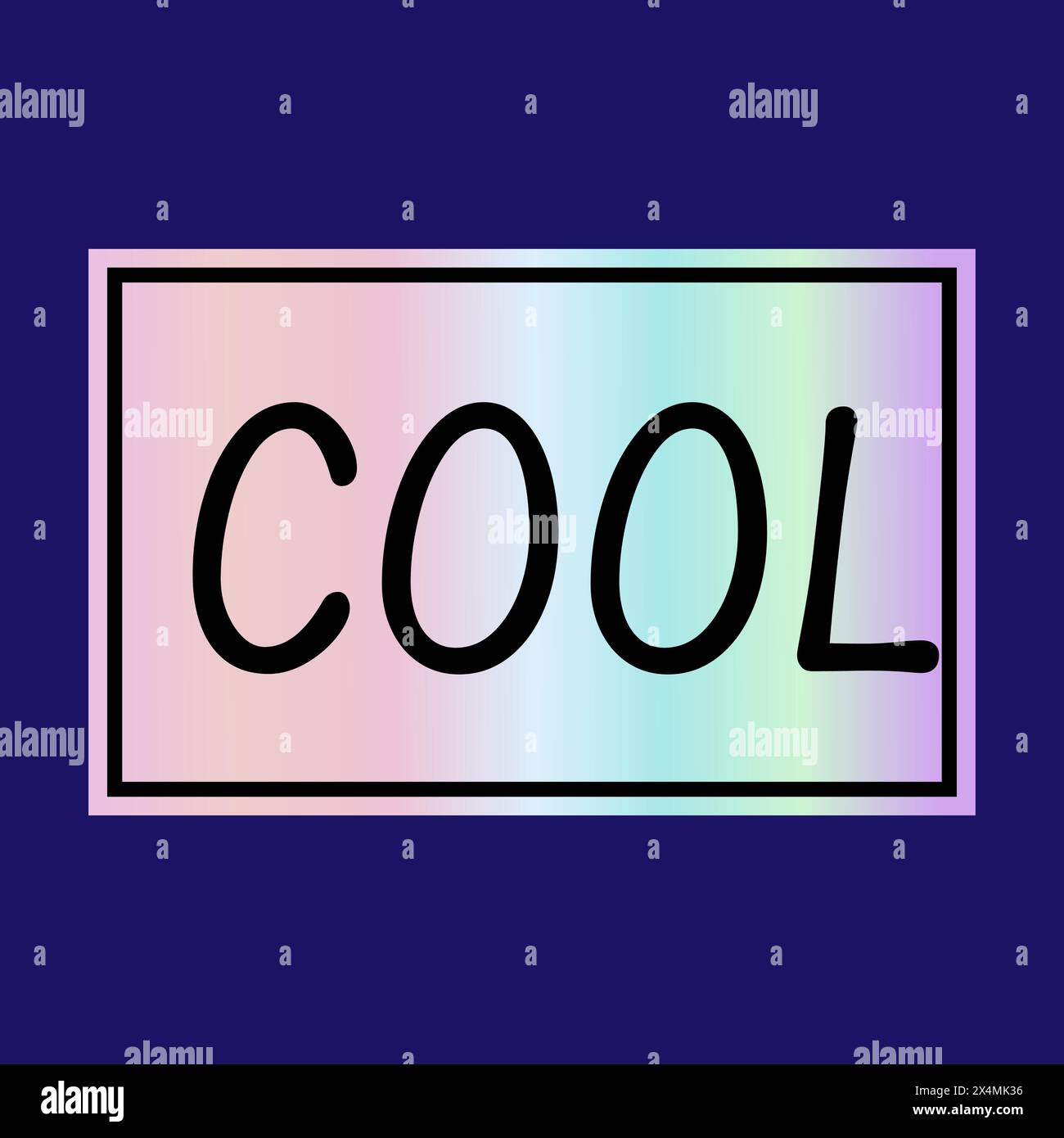 Y2k gradient element, 2000s cool sticker with hologram, vector ...