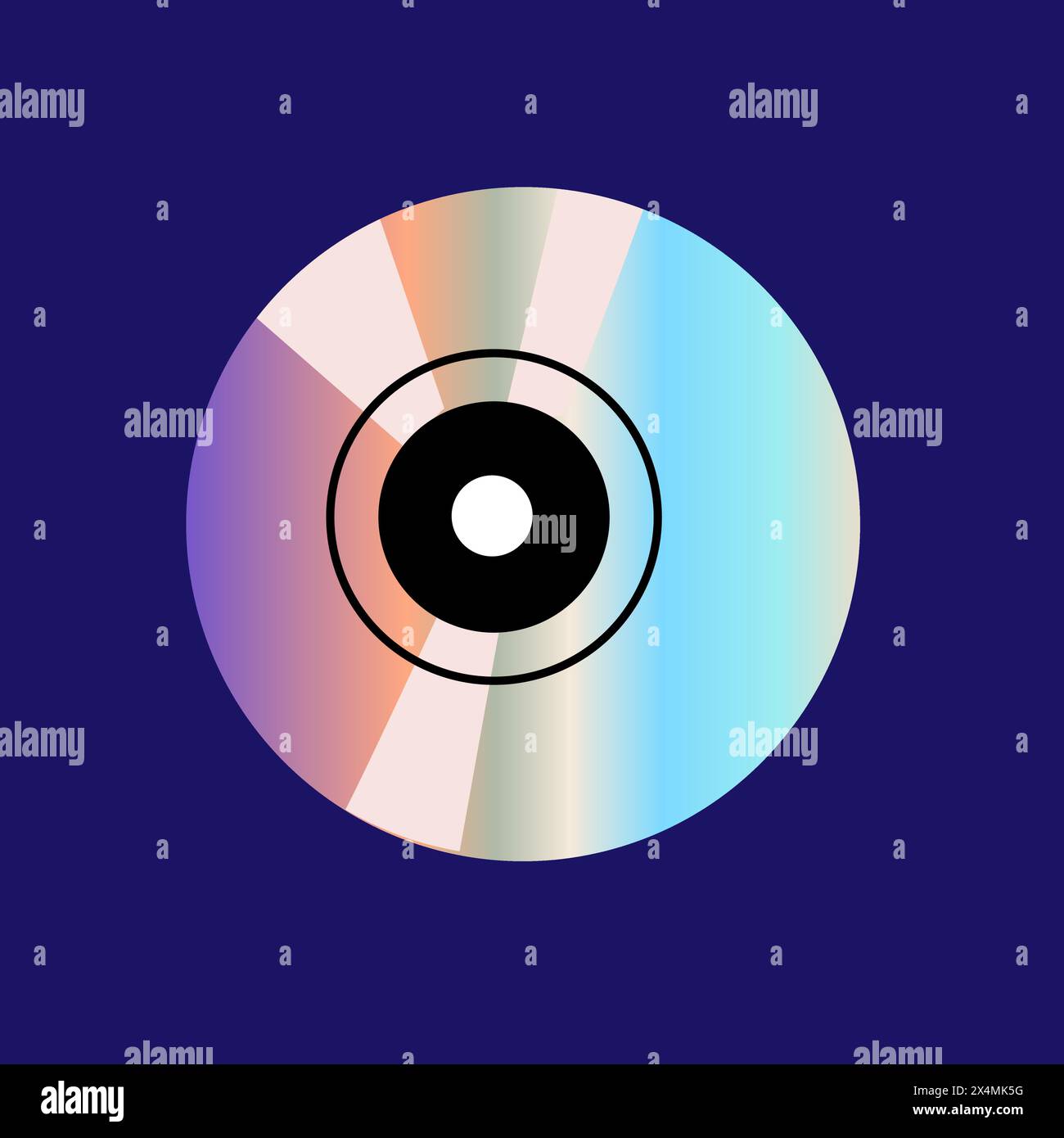 Y2k gradient element, 2000s sticker with hologram, vector futuristic ...